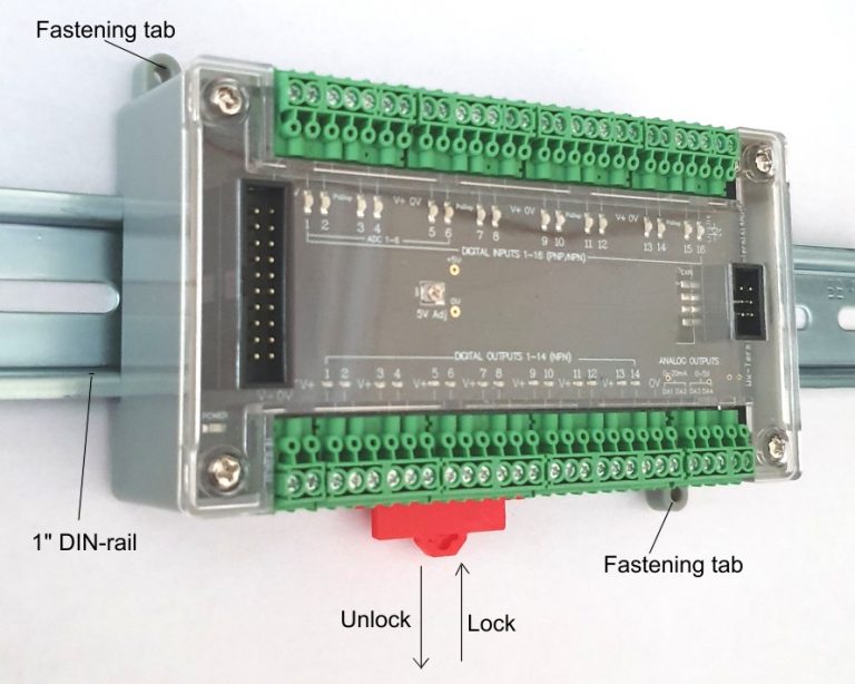 Wx-TERM16 – 16 In, 14 Out + 4 AO Terminals